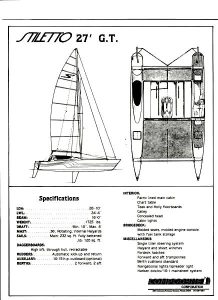 Stiletto® 27′ GT Specifications – Stiletto Catamarans